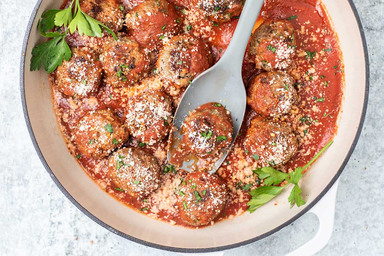 Keto Meatballs with Zoodles - Blissfully Low Carb and Keto Recipes
