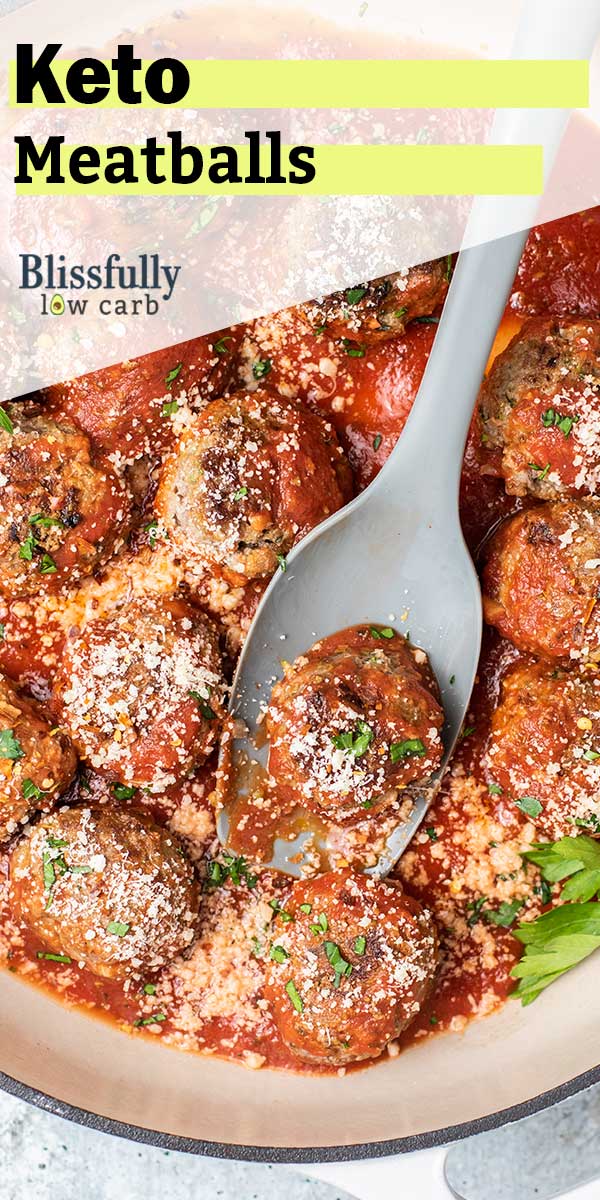 Keto Meatballs with Zoodles - Blissfully Low Carb and Keto Recipes